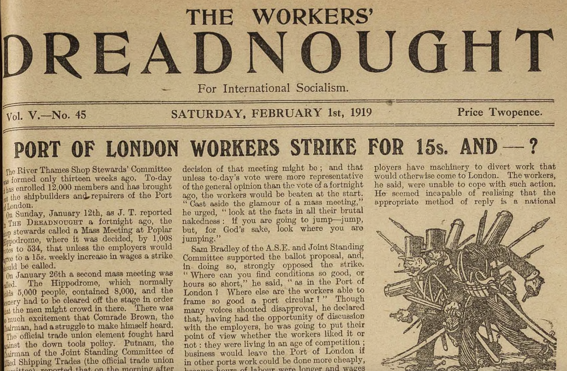 The Workers' Dreadnought (Vol. 05 No. 45 - 1 February 1919) | libcom.org